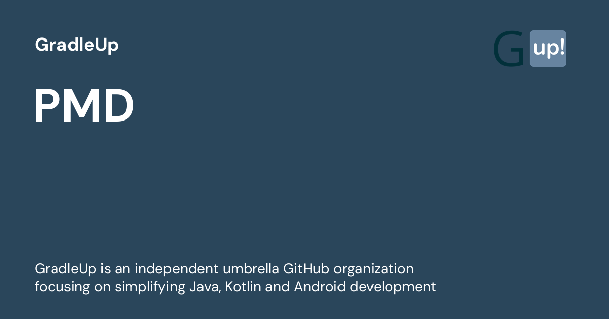 PMD - GradleUp